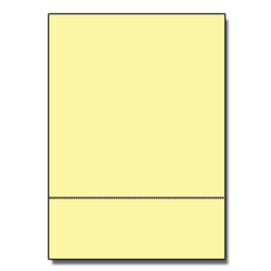Perforated at 3-1/2" Yellow 8-1/2x11 24lb 500/pkg | Paper, Envelopes ...
