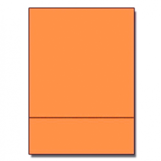 Perforated at 3-1/2" Bright Orange 8-1/2x11 24lb 500/pkg | Paper ...