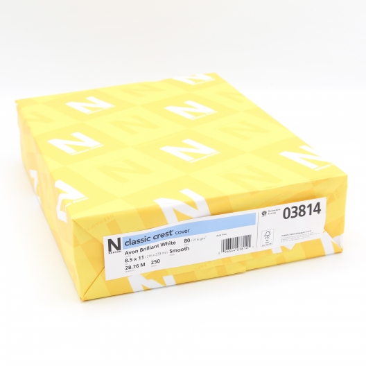 Classic Crest Avon Brilliant White 24lb/90g Writing 8-1/2x11 500/pkg ...