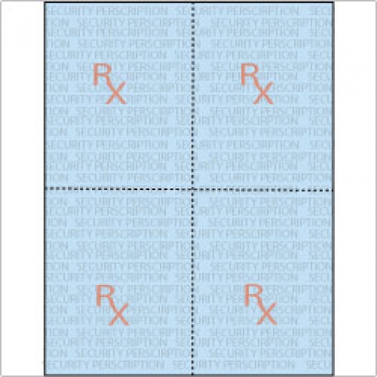 Rx Prescription Paper 8-1/2x11 24lb 4-up/sheet 250/pkg | Paper ...