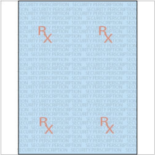 Rx Prescription Security Paper 8-1/2x11 24lb Blue-Tint 500pkg | Paper ...