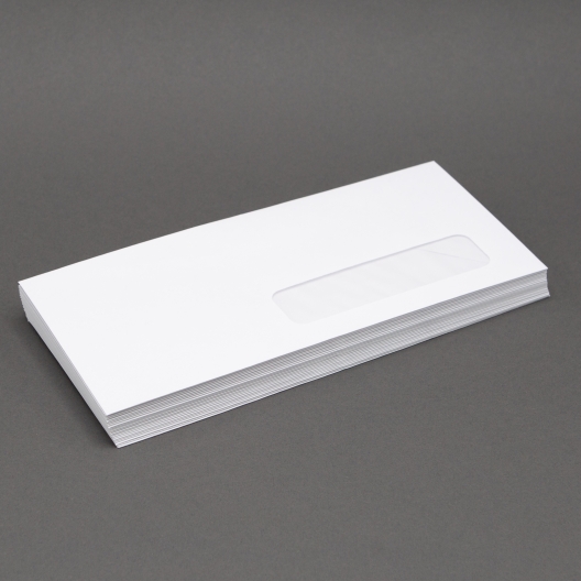White Wove #10 24lb RIGHT-HAND Window 500/box | Paper, Envelopes ...