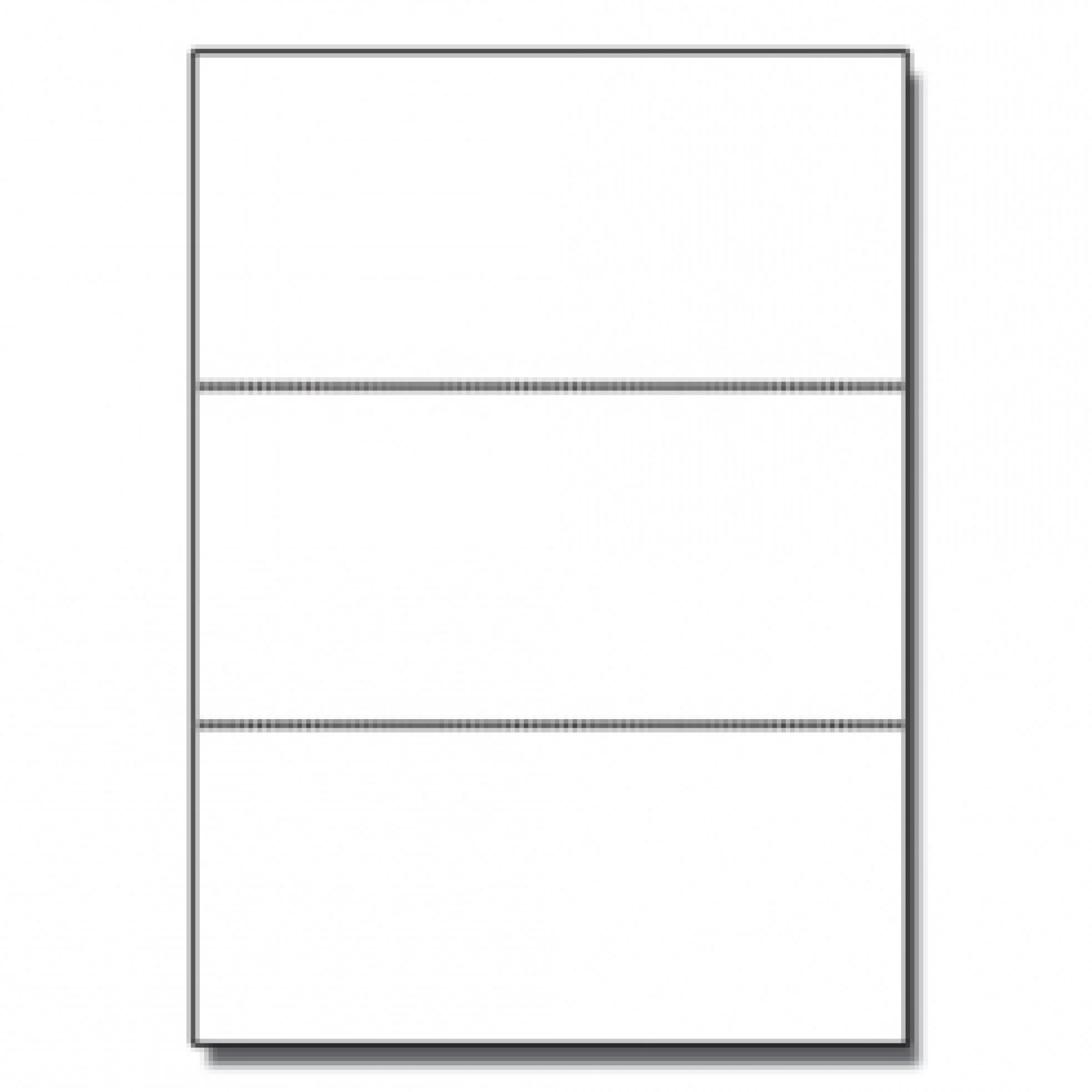 Blank White Triple Format