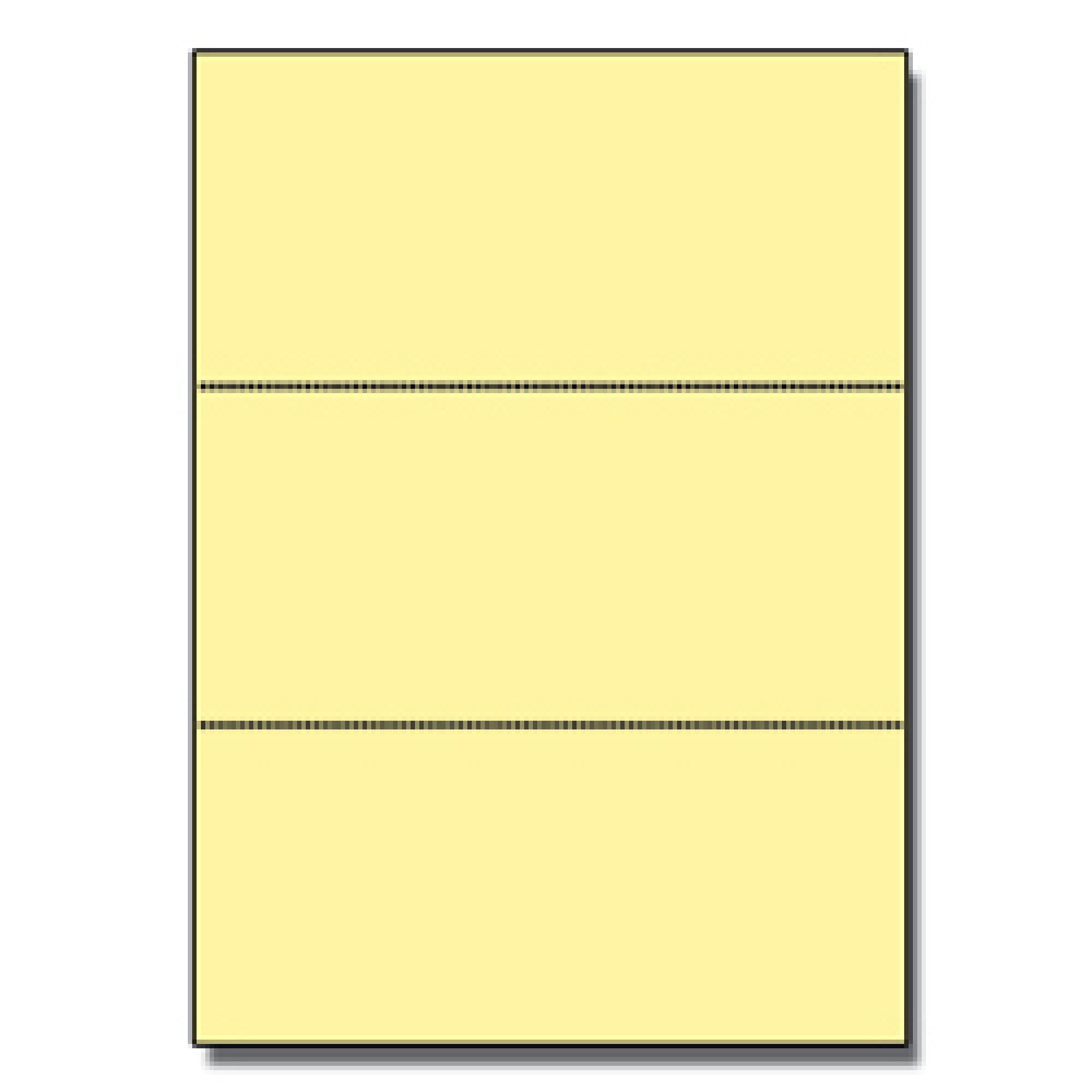Perforated Every 3-2/3" Yellow 8-1/2x11 24lb 500/pkg | Paper, Envelopes ...
