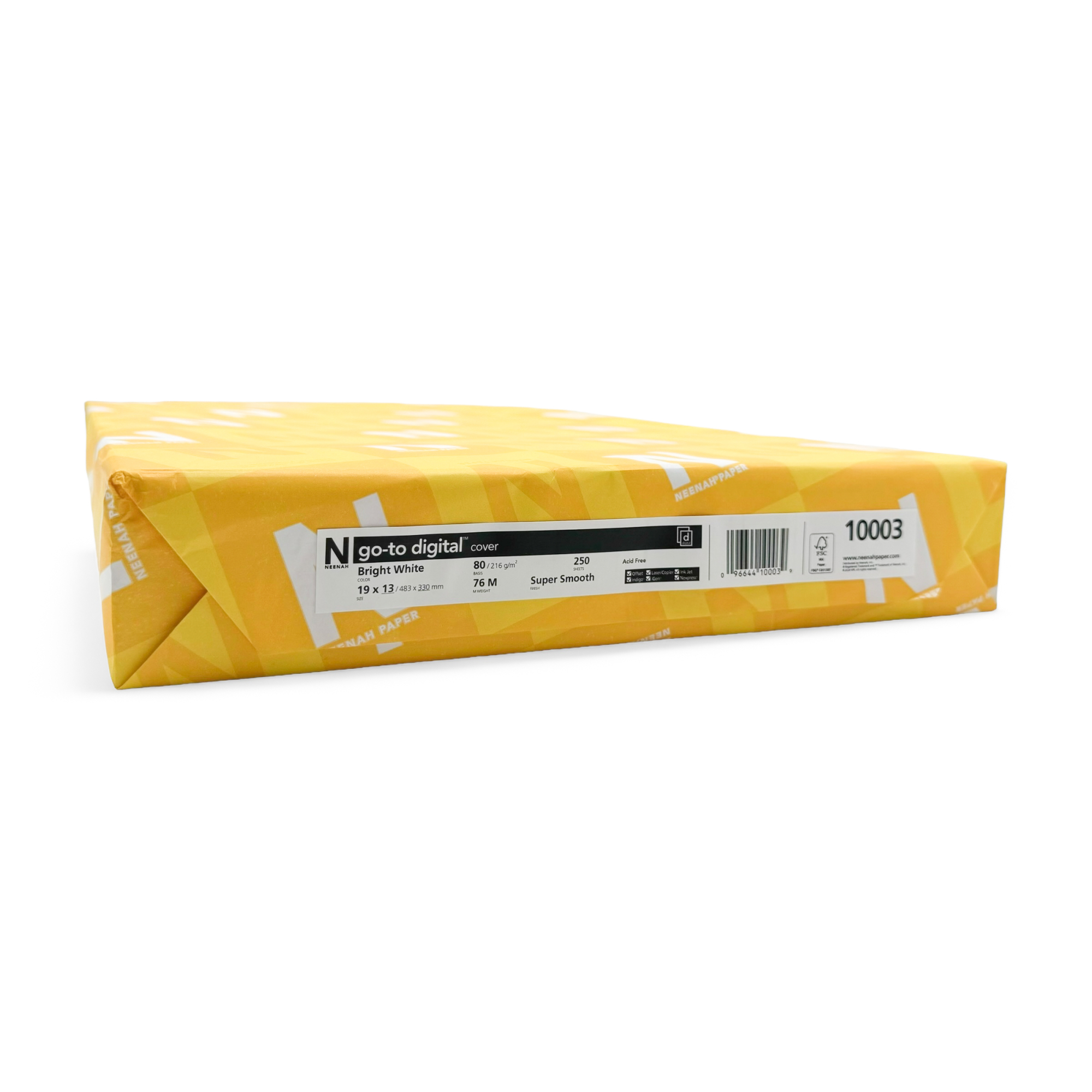 Neenah Go-To Digital 80lb/216g Cover Bright White 19x13 250/pkg | Paper ...