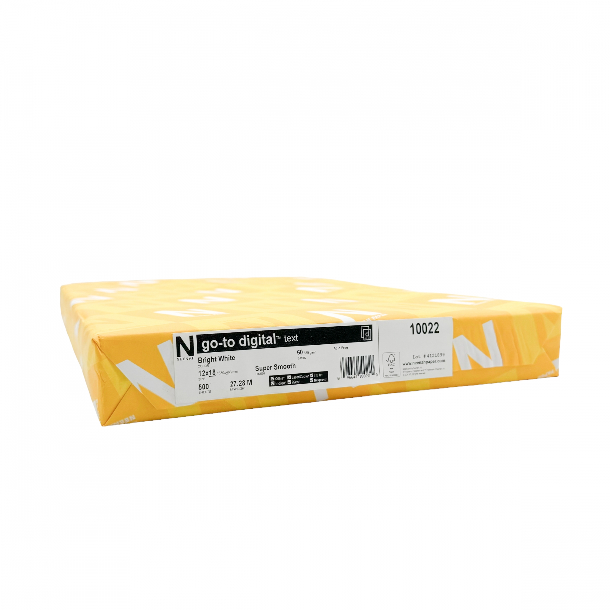 Neenah Go-To Digital 60lb/90g Text Bright White 12x18 500/pkg | Paper ...