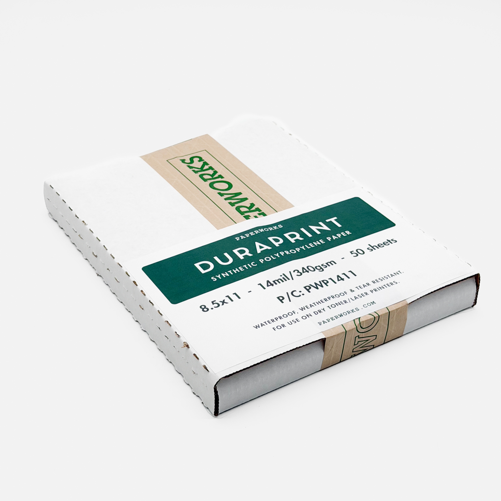 Paperworks DuraPrint Synthetic Polypropylene 8-1/2x11 14mil/340g 50/pkg ...
