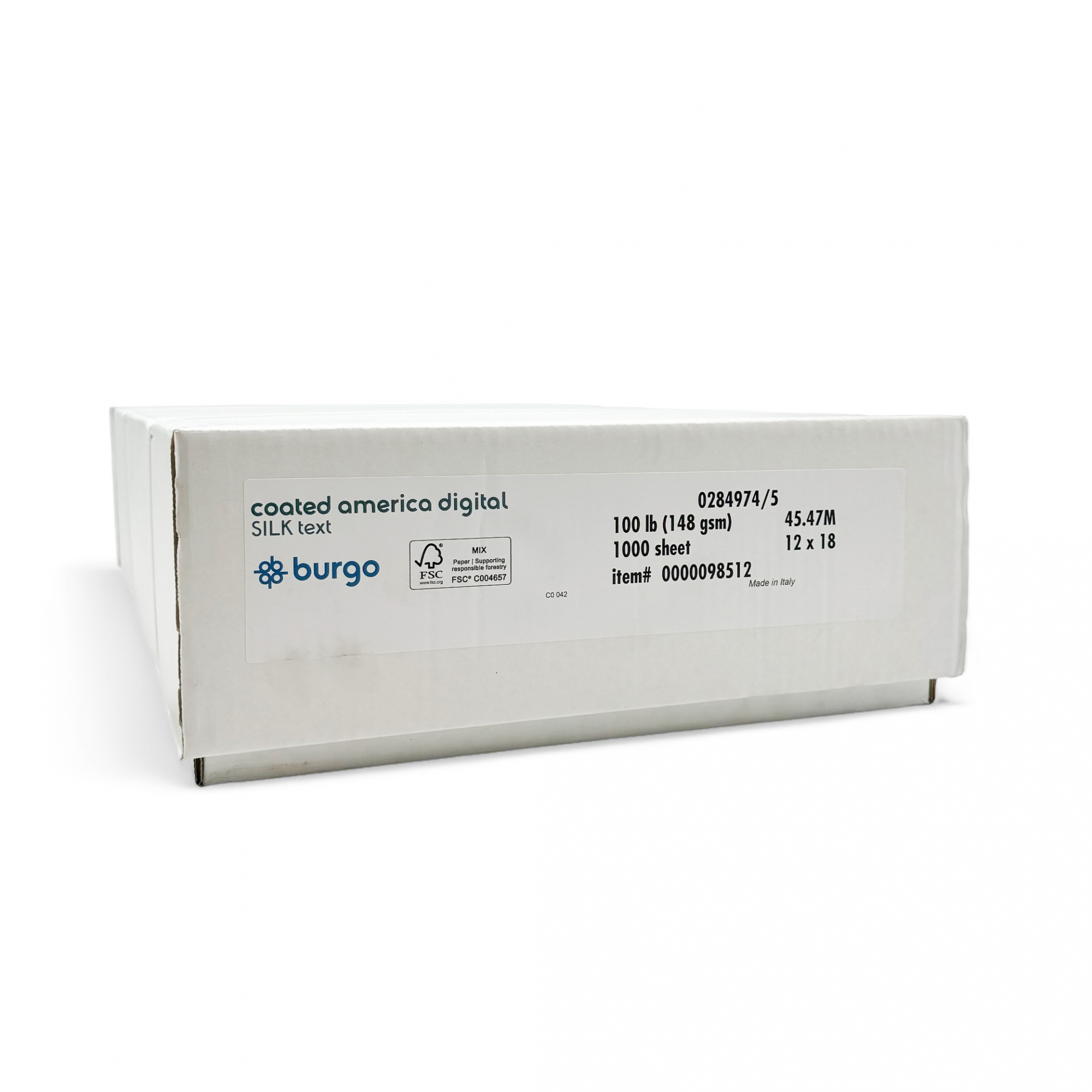 Coated America Digital Silk 100lb/148g Paper 12x18 1000/case | Paper ...