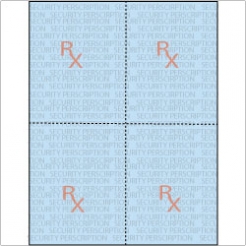 Rx Prescription Security Paper 8-1/2x11 24lb Blue-Tint 500pkg | Paper ...